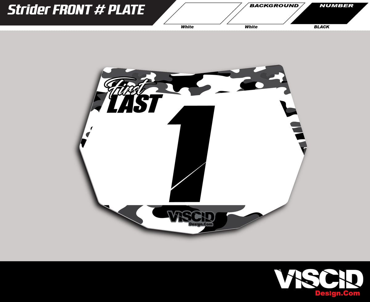 Strider Number Plate - Camo Series – Viscid Design Co.
