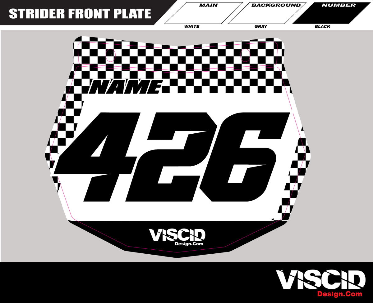 Strider Number Plate - Speed Series – Viscid Design Co.